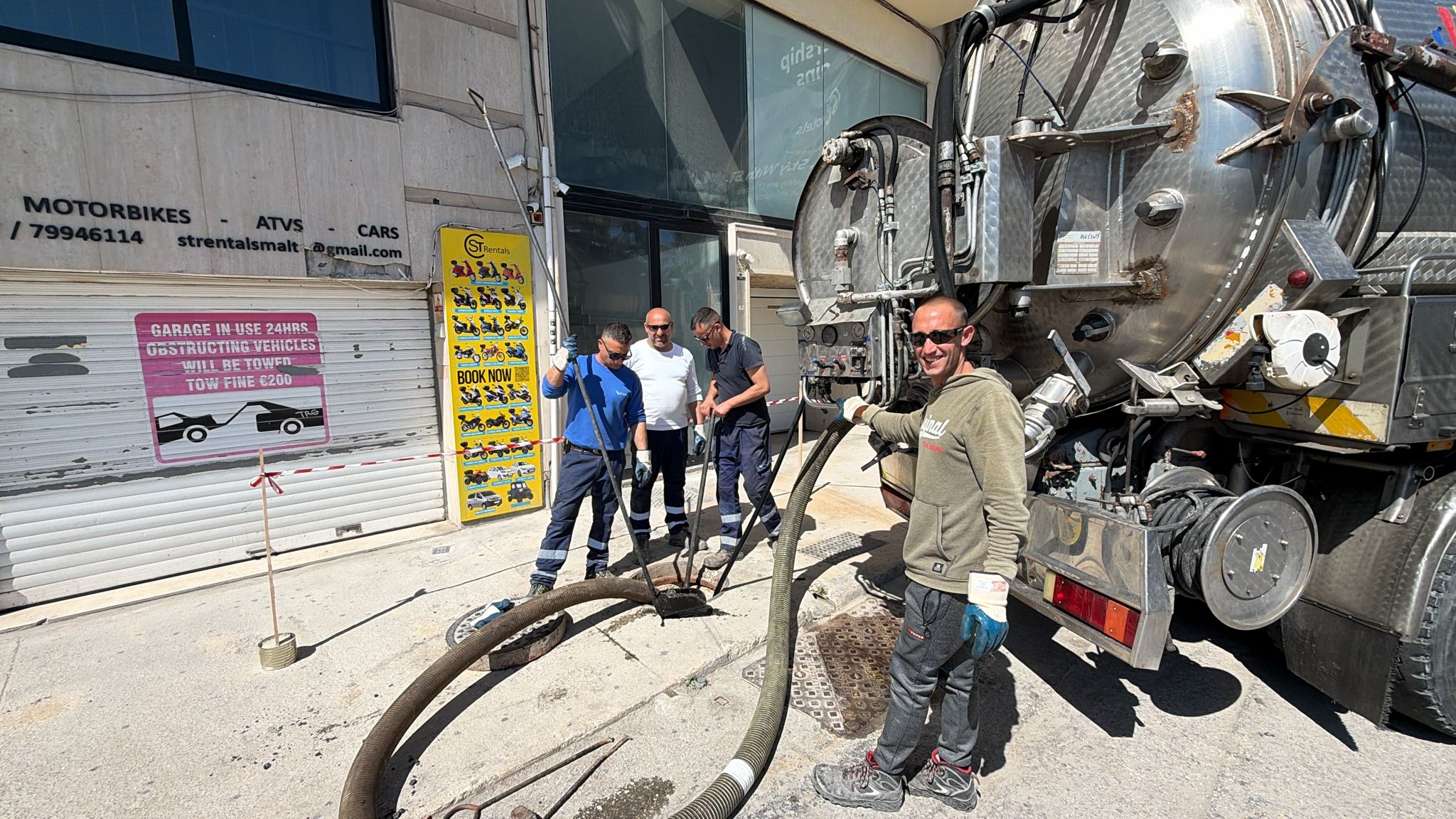 Illegal construction waste dumping causes blockage in Sliema sewer network
