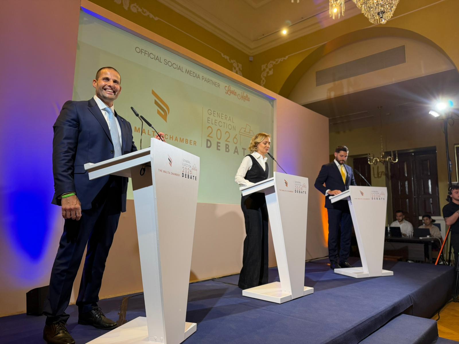 LIVE: 4th debate between Abela and Borg at Malta Chamber